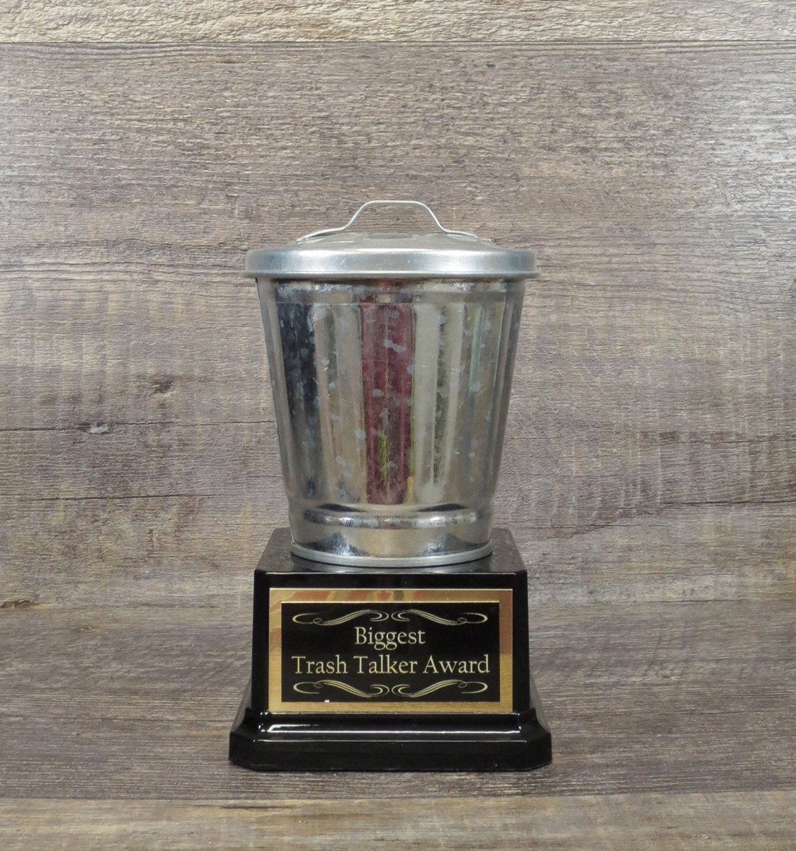 Funny Trophy Trash Talker Award Garbage Can Take Out The Trash Fantasy ...