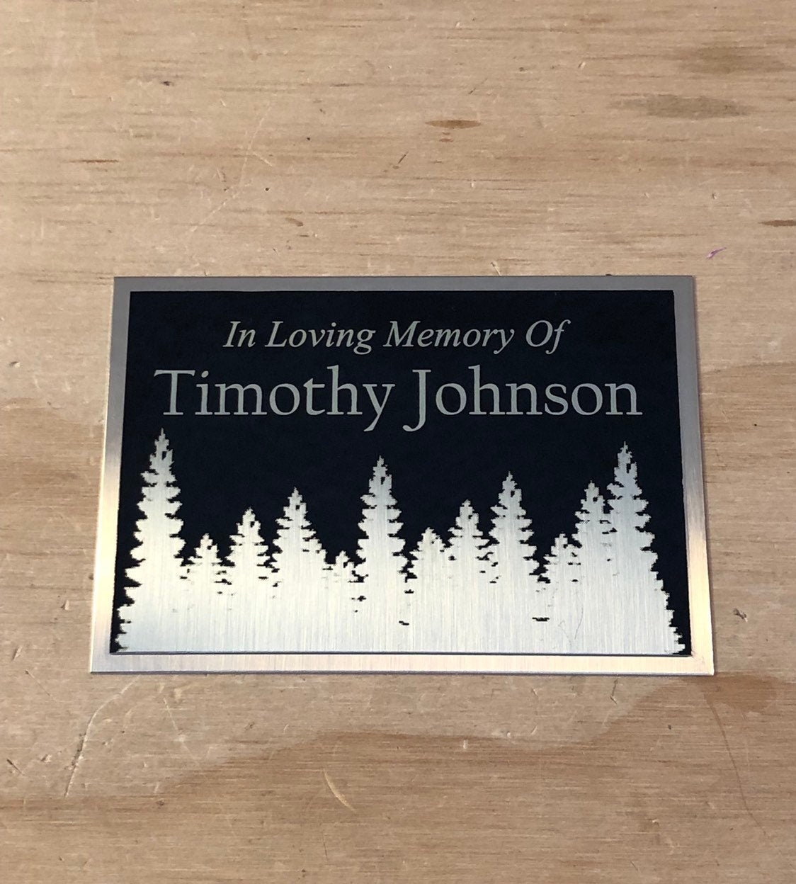 Custom Engraved Name Plate Cremation Urn OUTDOORS TREES Memorial Urn T ...