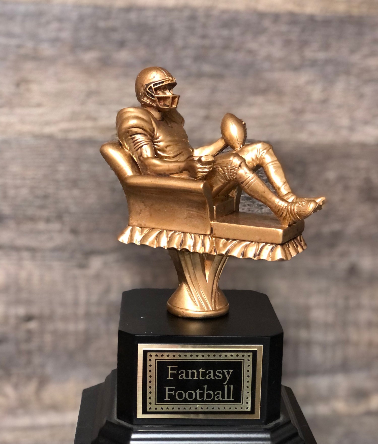 FFL Trophy Fantasy Football League Trophy Gold Armchair Quarterback Cu ...