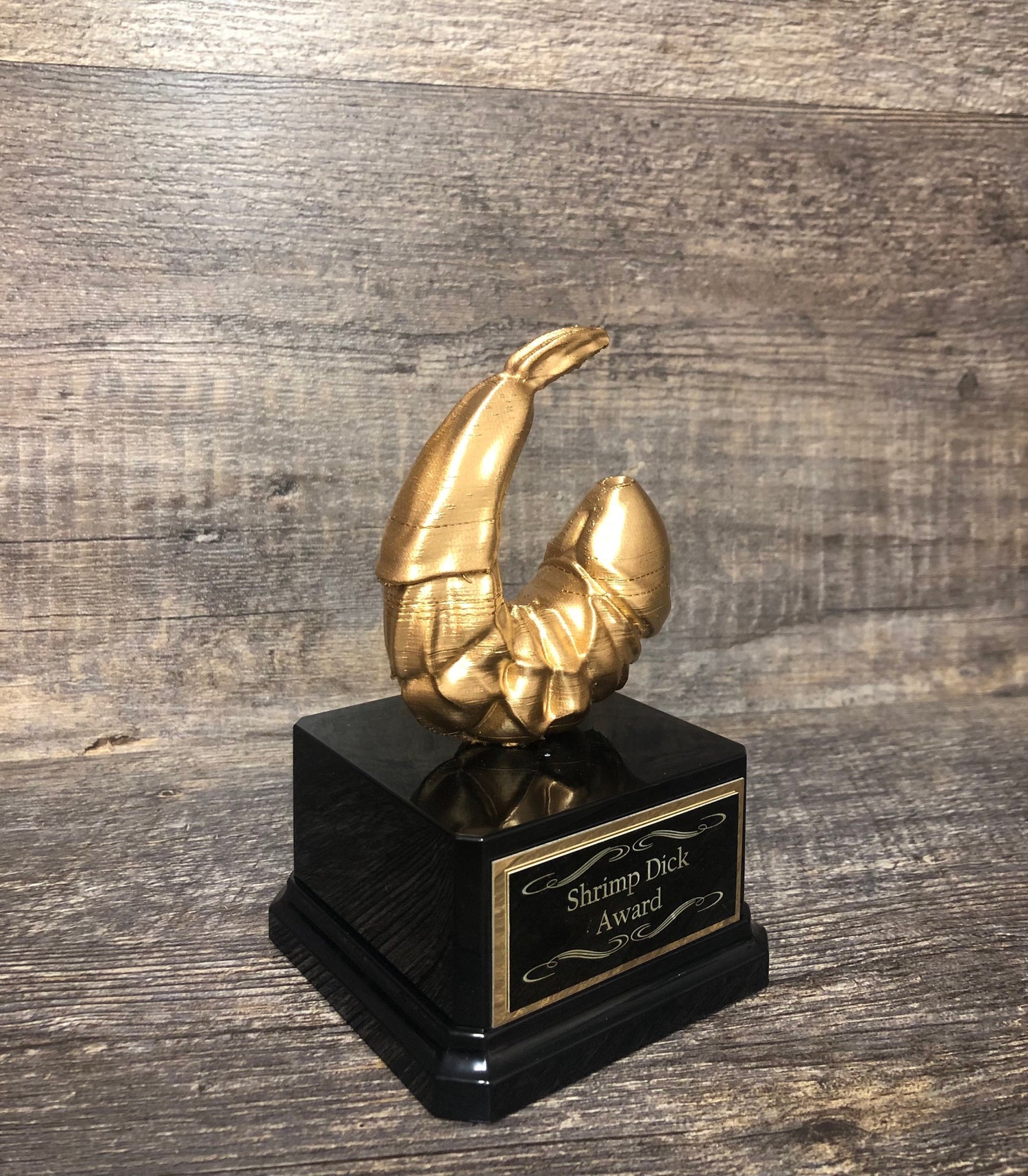 Funny Shrimp Dick Trophy Ball Buster Award LOSER Sacko Trophy FFL Last – Trophies With A Twist