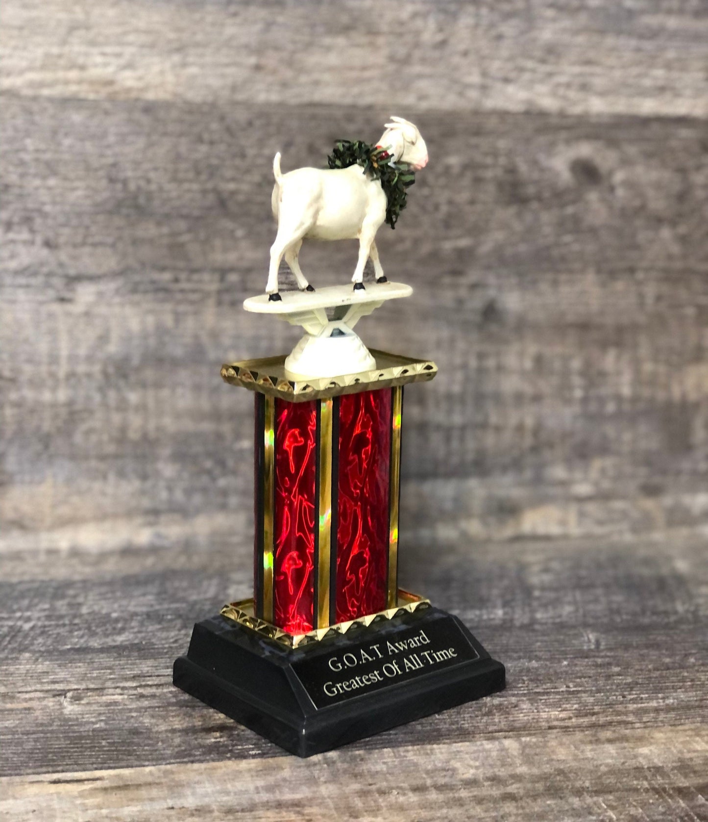 Funny Trophy GOAT Trophy Greatest of All Time Award Trophy Hand Painte ...