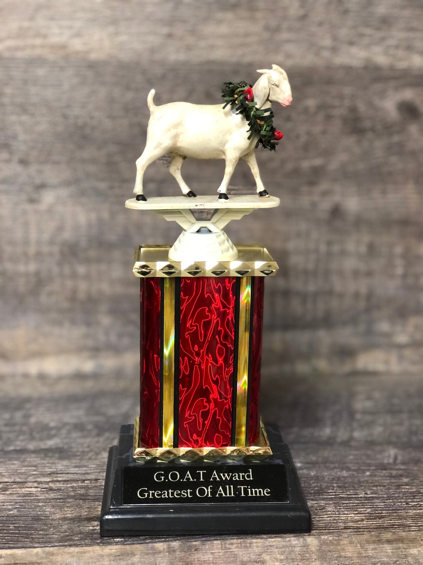 Funny Trophy GOAT Trophy Greatest of All Time Award Trophy Hand Painte ...