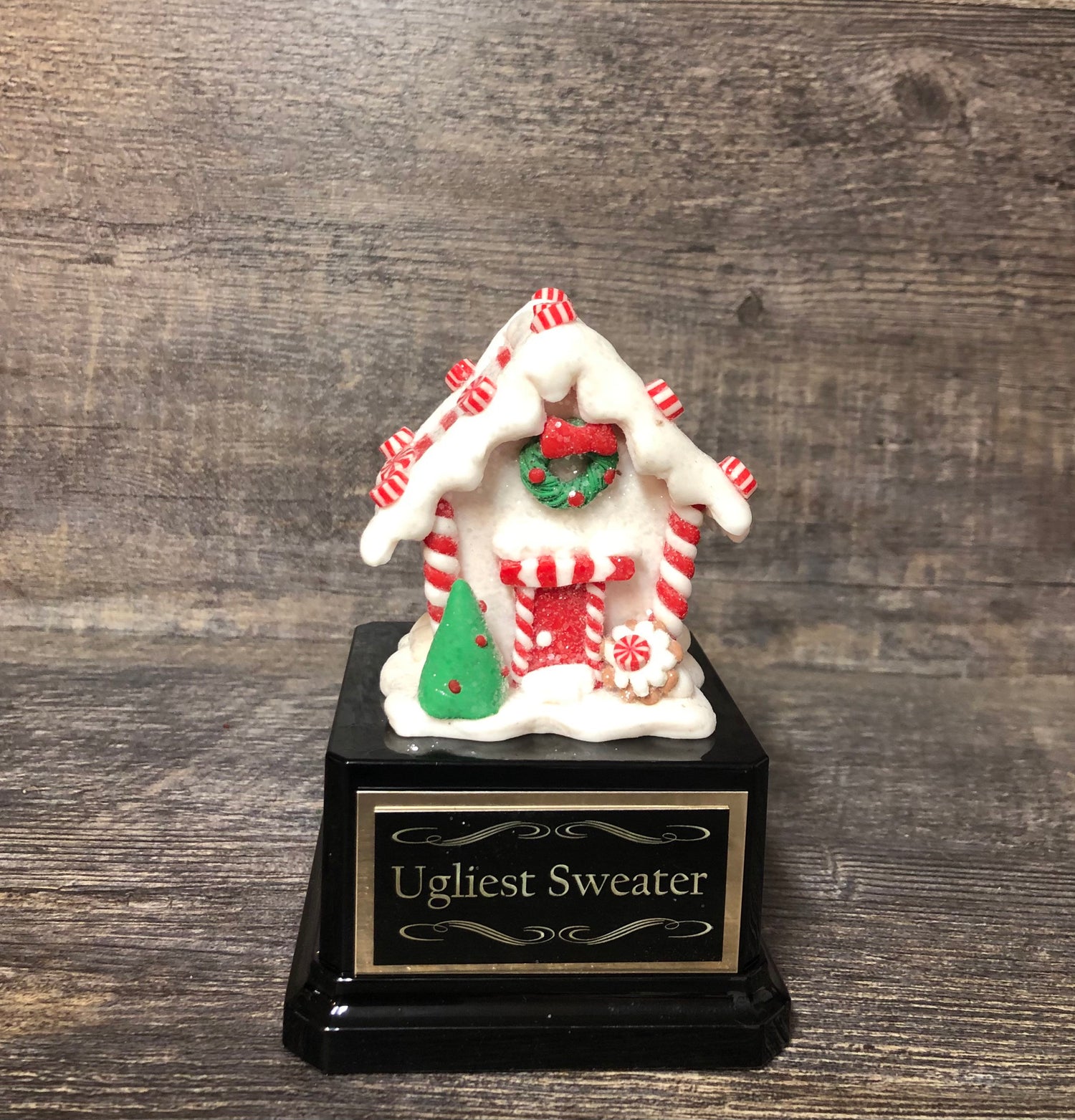 Christmas Trophy Gingerbread House Trophy Set Of 3 Christmas Cookie De ...