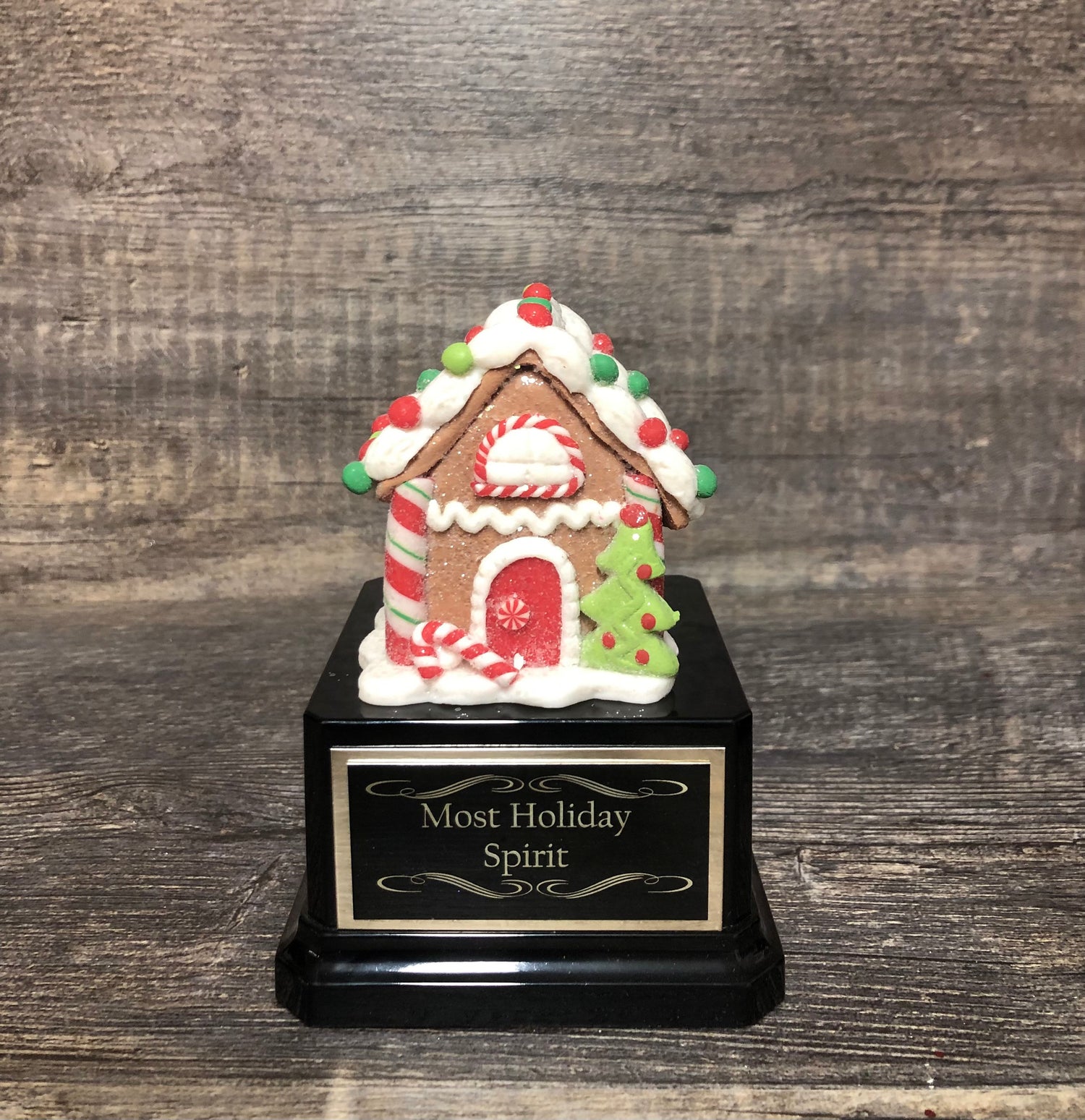 Christmas Trophy Gingerbread House Trophy Set Of 3 Christmas Cookie De ...
