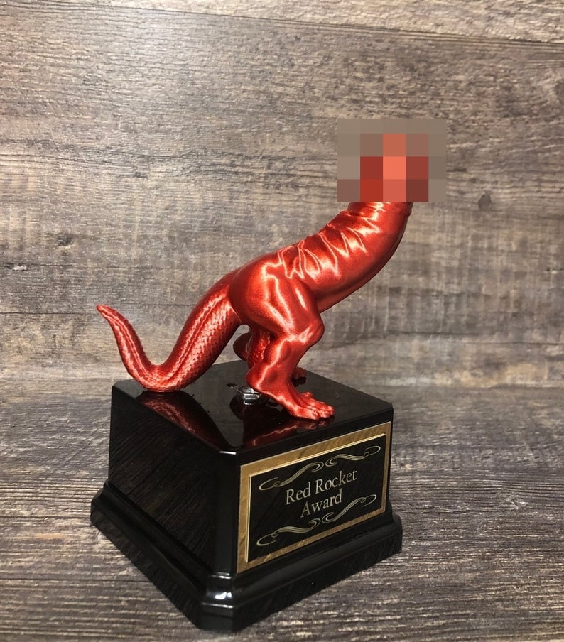 Halloween Trophy Orange Dickasaurus Award Worst Costume Contest Trophy ...